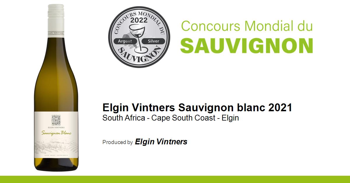 Elgin Vintners Sauvignon blanc 2021 • Concours Mondial du Sauvignon 2021
