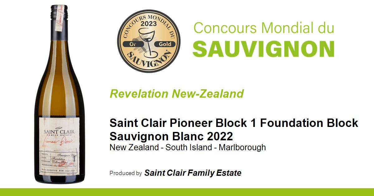 Saint Clair Pioneer Block 1 Foundation Block Sauvignon Blanc 2022 ...