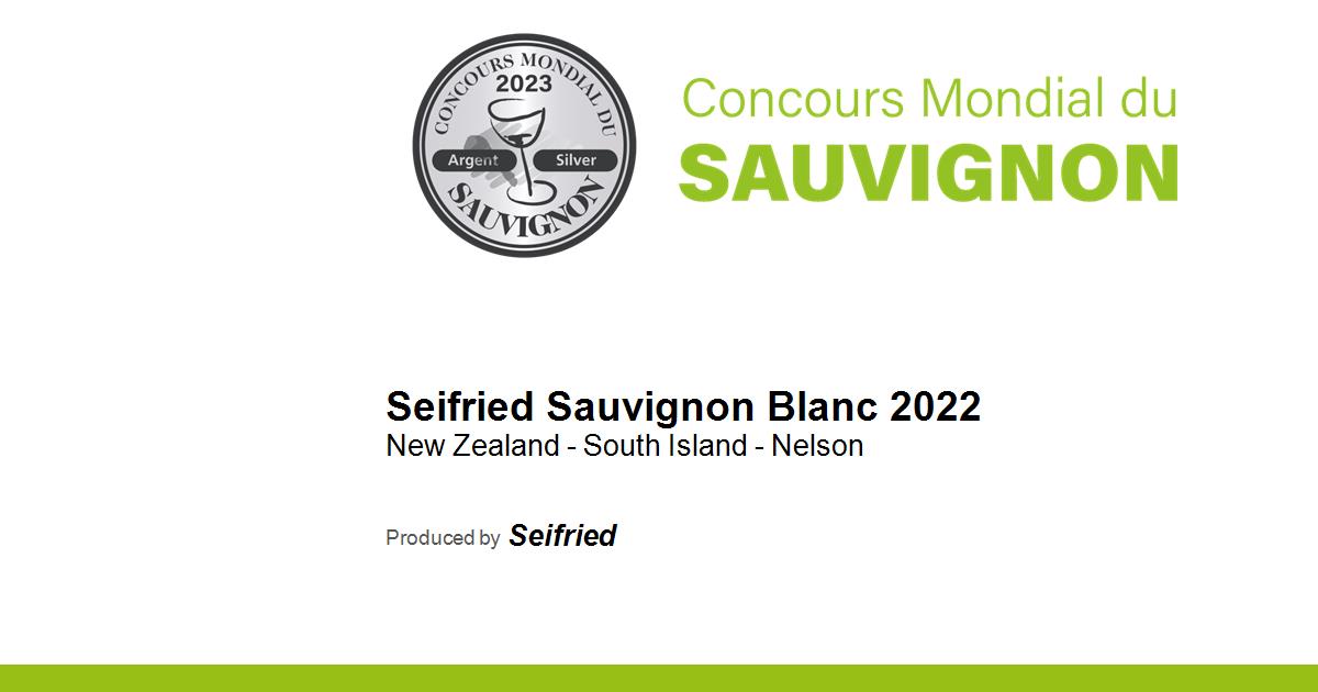 Seifried Sauvignon Blanc 2022 • Concours Mondial du Sauvignon 2021